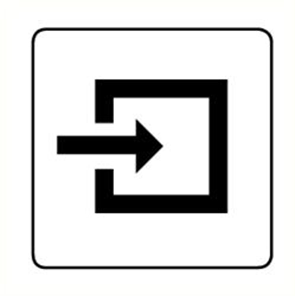 Pikt-o-norm Pictogram ingang wit/zwart kopen? | Maes Vakhandel